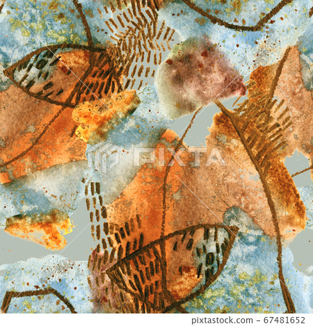 Abstract watercolor seamless pattern - Stock Illustration [67481652 ...