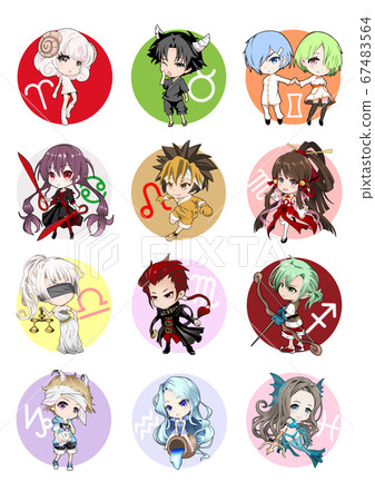12 constellation characters - Stock Illustration [67483564] - PIXTA