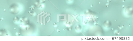 Green cyan bokeh lights particles background - Stock Illustration ...