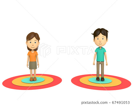 Social distance couple - Stock Illustration [67491053] - PIXTA