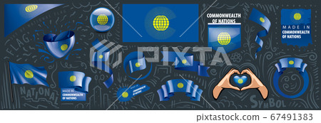 Vector set of the national flag of Commonwealth... - Stock Illustration ...