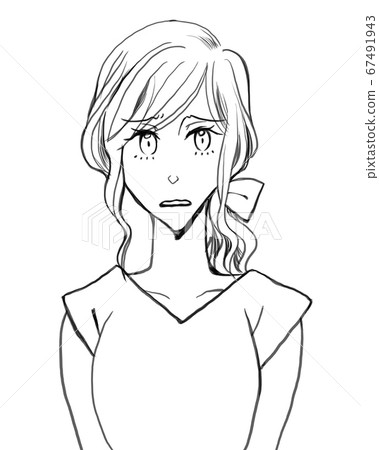 A business woman line drawing that turned pale... - Stock Illustration ...