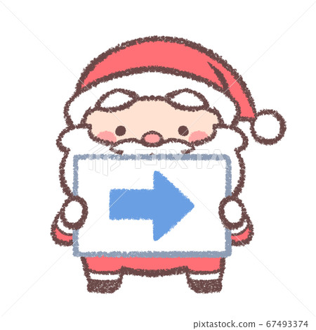 Santa with right arrow - Stock Illustration [67493374] - PIXTA