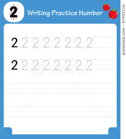 Writing practice number two-插圖素材 [67495210] - PIXTA圖庫