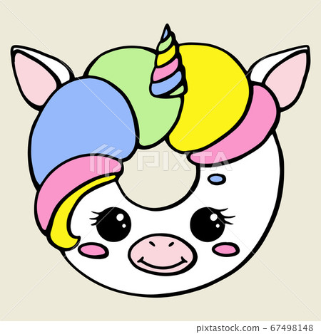 Glazed cute doughnut animals. Isolated donuts with - Stock Illustration ...
