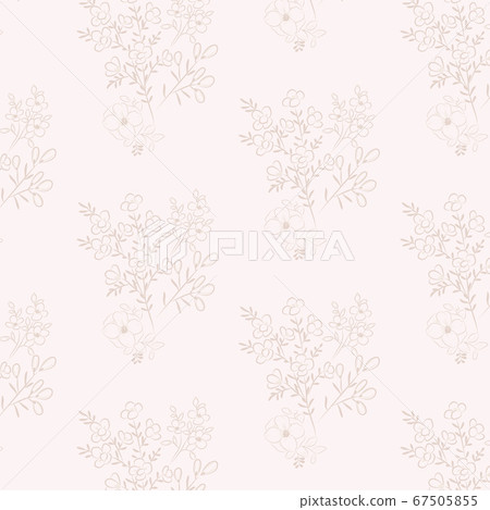 Light floral pattern. Floral ornament in beige... - Stock Illustration ...