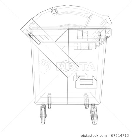 Outline Dumpster or dustbin - Stock Illustration [67514713] - PIXTA