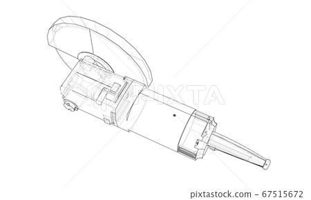 Outline electric angle grinder - Stock Illustration [67515672] - PIXTA