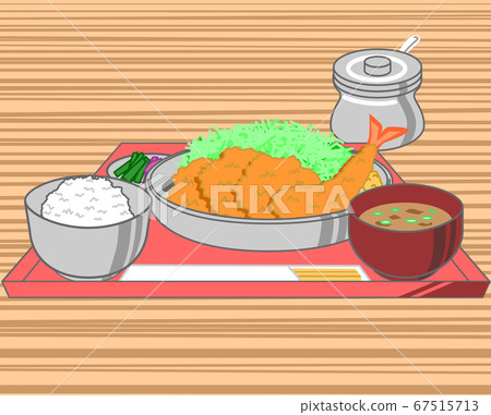 Illustration of bite tonkatsu bite fin cutlet... - Stock Illustration ...