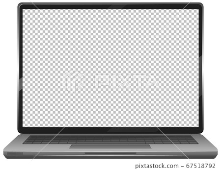 Blank screen laptop gadget icon isolated on white - Stock Illustration ...