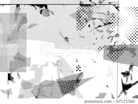 Background material screen tone collage - Stock Illustration [67525560 ...