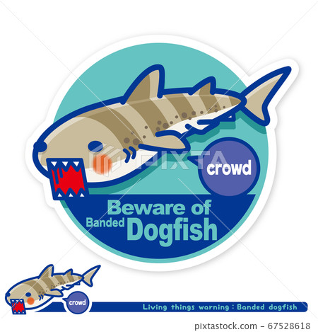 Creature Warning: Shark Haunting Warning Sign... - Stock Illustration ...
