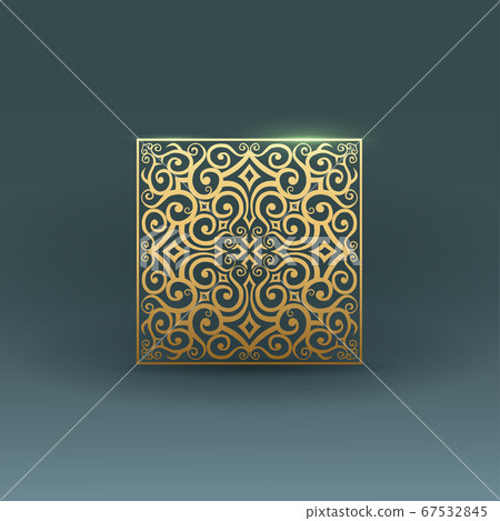 Linear design elements. Vector design gold... - Stock Illustration ...