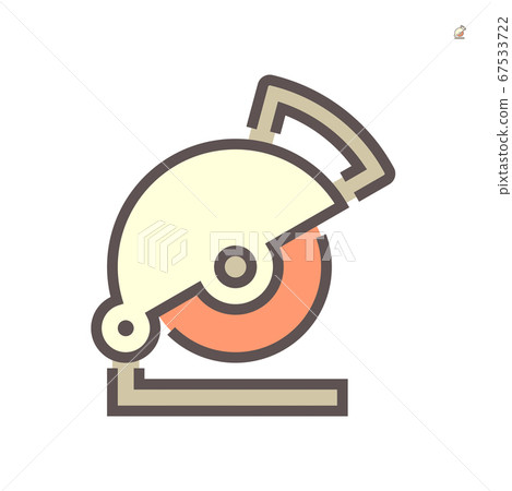 Steel cutting disc vector icon design on white - Stock Illustration ...