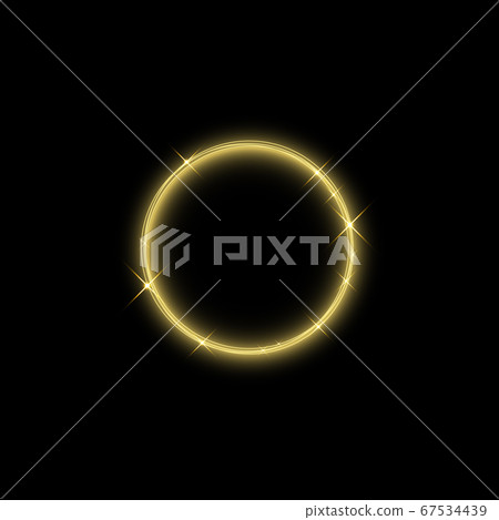 Magic gold circle light effect. Illustration... - Stock Illustration ...