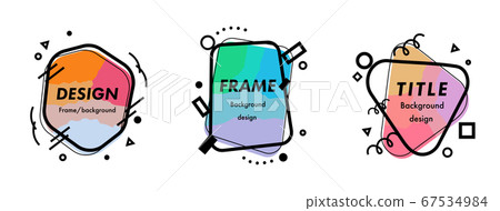 Set of frames for headings and... - Stock Illustration [67534984] - PIXTA