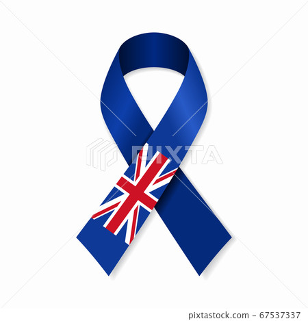 Great Britain flag stripe ribbon on white... - Stock Illustration ...