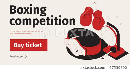 Boxing Match Advertising Banner - Stock Illustration [67539800] - PIXTA