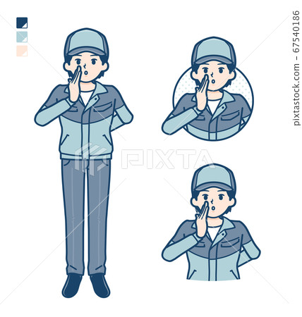 blue collar worker, laborer, calling - Stock Illustration [67540186 ...