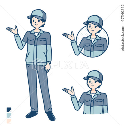 vector, vectors, blue collar worker - Stock Illustration [67540232] - PIXTA