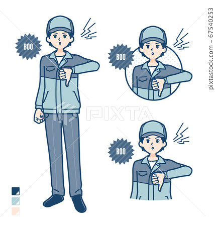 blue collar worker, laborer, gents - Stock Illustration [67540253] - PIXTA