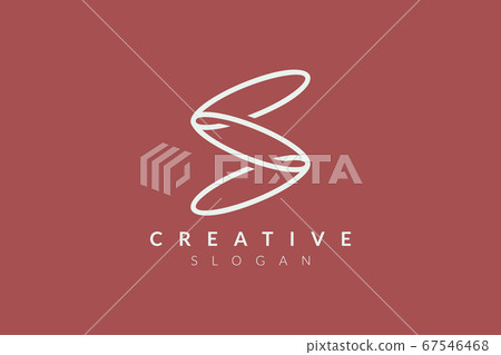 Monogram logo design letter S. Simple and modern - Stock Illustration ...