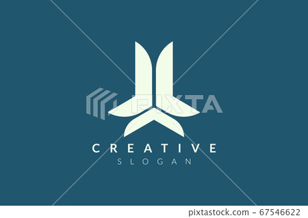 Three angle logo design. The minimalist and modern - Stock Illustration ...