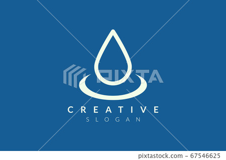 Drops of water in abstract form. Minimalist vector-插圖素材 [67546625 ...