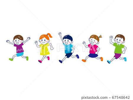 Child illustration (run) - Stock Illustration [67548642] - PIXTA