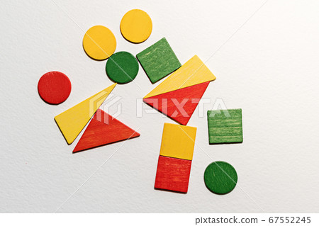 Geometric colorful wooden shapes - Stock Illustration [67552245] - PIXTA
