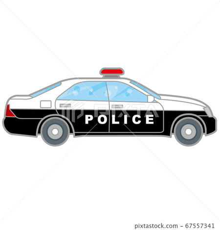 Police car with a pop illustration (working car) - Stock Illustration ...