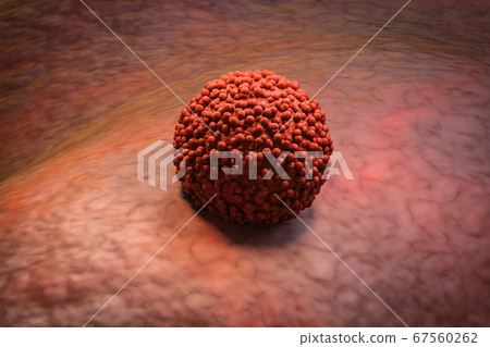 Red cancer cell - Stock Illustration [67560262] - PIXTA