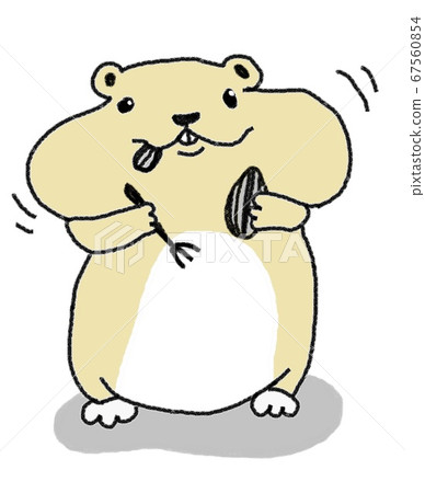 Greedy hamster - Stock Illustration [67560854] - PIXTA