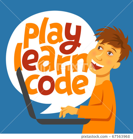 A vector image of boys coding - Stock Illustration [67563968] - PIXTA
