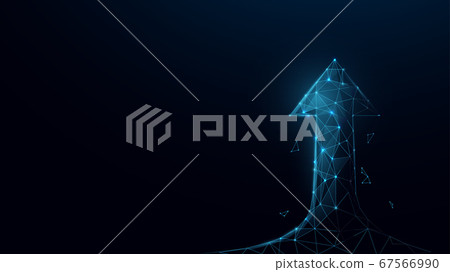 Growing Graph Icon From Lines, Triangles,... - Stock Illustration ...