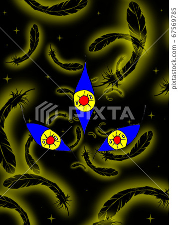 Eyes in the wings dancing in the night sky - Stock Illustration ...