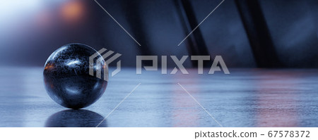 stained metal steel ball with reflections of... - Stock Illustration ...
