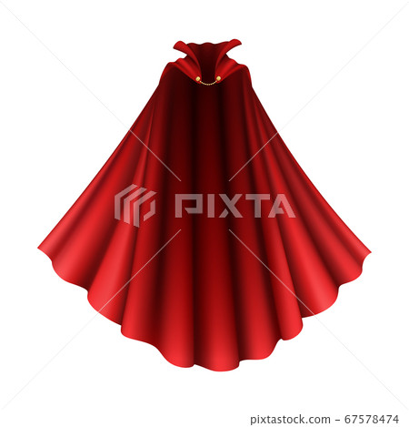 Realistic Detailed 3d Superhero Red Cape. Vector - Stock Illustration ...