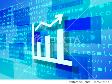 Background illustration with rising graph and... - Stock Illustration ...