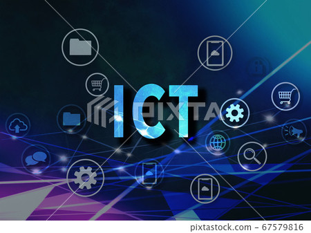 ICT image abstract background illustration - Stock Illustration ...