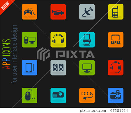 devices icon set - Stock Illustration [67581924] - PIXTA