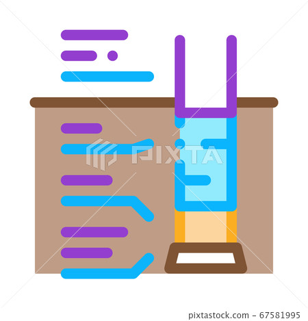 house foundation structure icon vector outline... - Stock Illustration ...