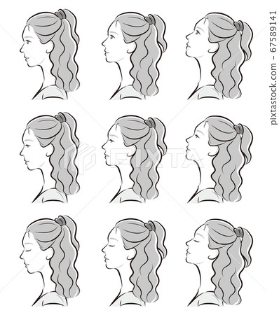 Facial expression illustration of a profile of... - Stock Illustration ...