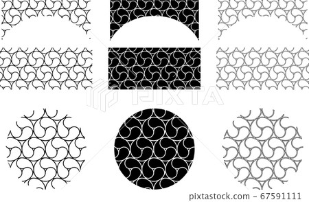 Tomoe pattern Japanese pattern background... - Stock Illustration ...
