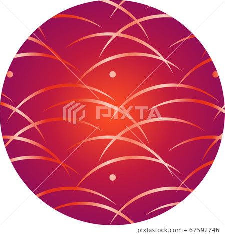 Russian Shiba Japanese pattern field New Year's... - Stock Illustration ...