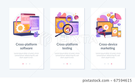 Cross-platform software app interface template. - Stock Illustration ...
