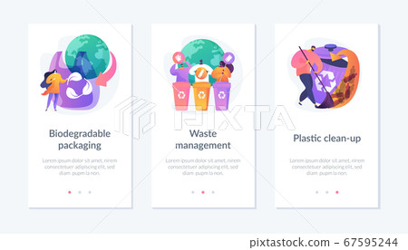 Water pollution app interface template. - Stock Illustration [67595244 ...