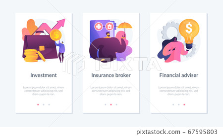 Financial planning app interface template. - Stock Illustration ...