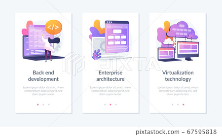Software development process app interface... - Stock Illustration ...