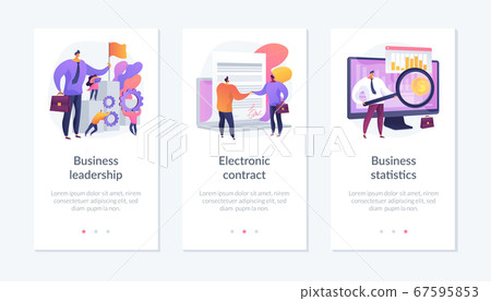 Company management app interface template. - Stock Illustration ...